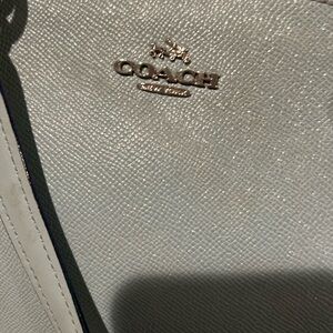 Coach | Bags | Coach Light Blue Sparkly Leather Shoulder Bag | Poshmark